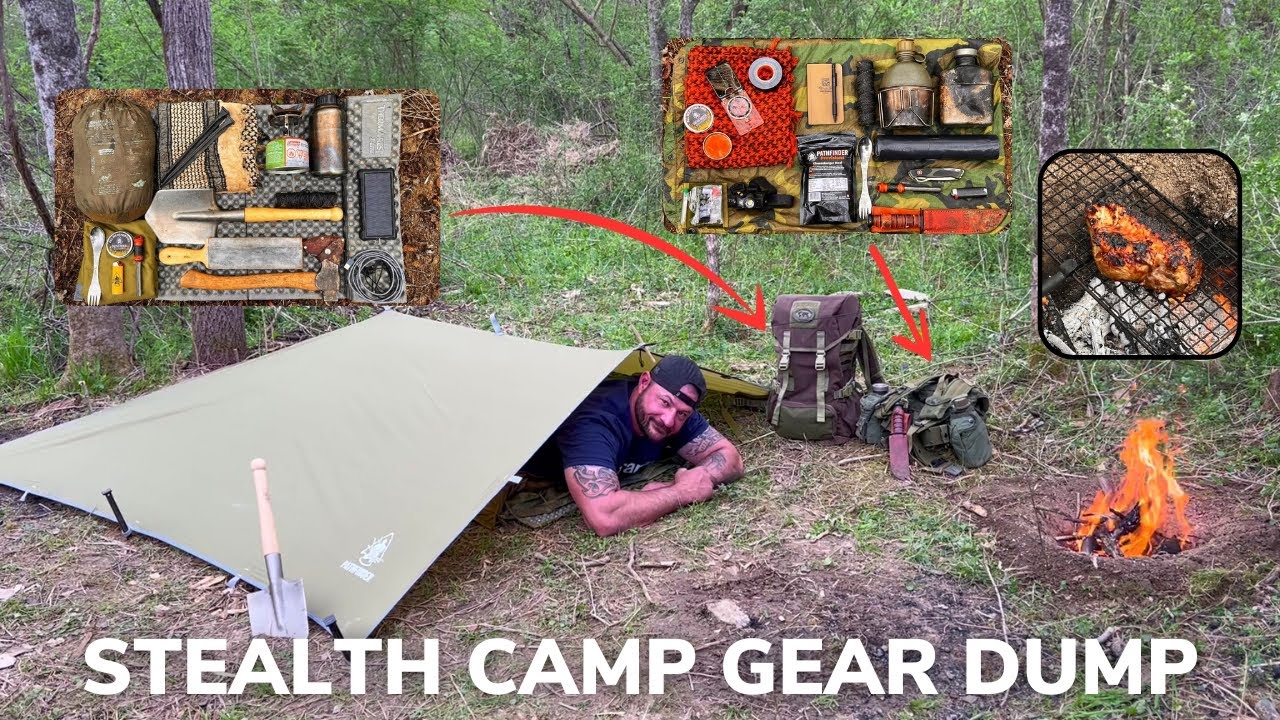 Solo Overnight Stealth Camp Gear Dump In The Rain And Yardbird Burnt To ...