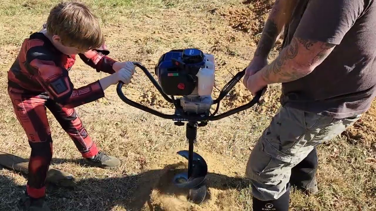 Teaching My Kids How To Use A Auger