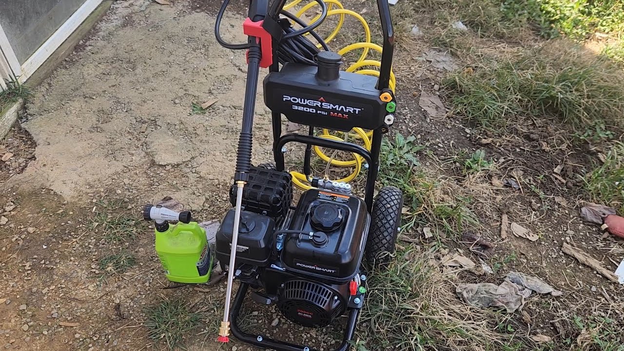 PowerSmart 3200psi Gas Pressure Washer With 5 Nozzles &Soap Tank High ...