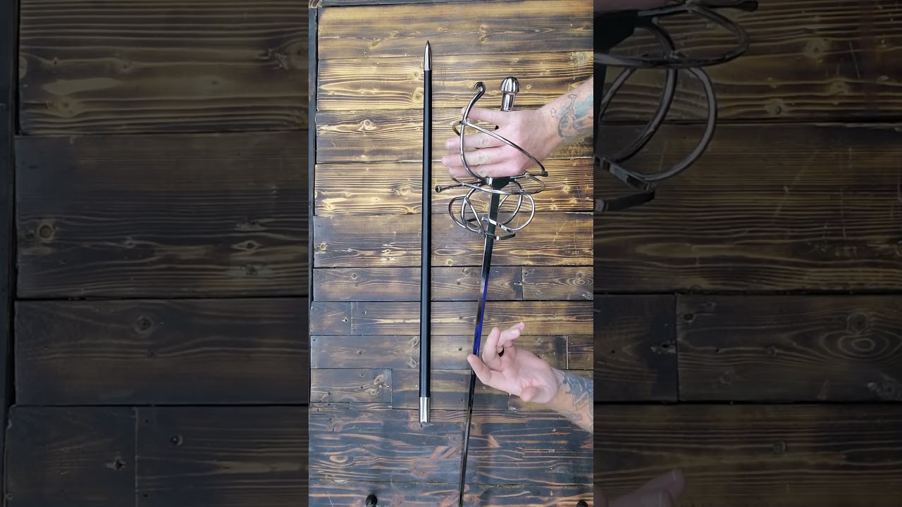 Rapier Sword- Swept Hilt- Stainless Steel-47"
