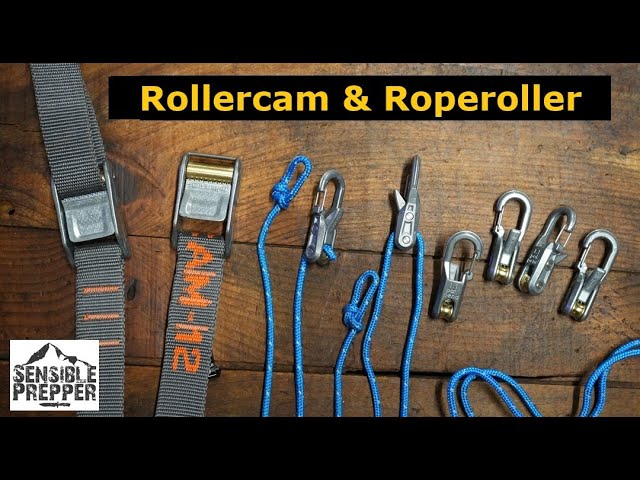 Rollercam & Rope Roller: Simple Strap And Paracord Tensioners