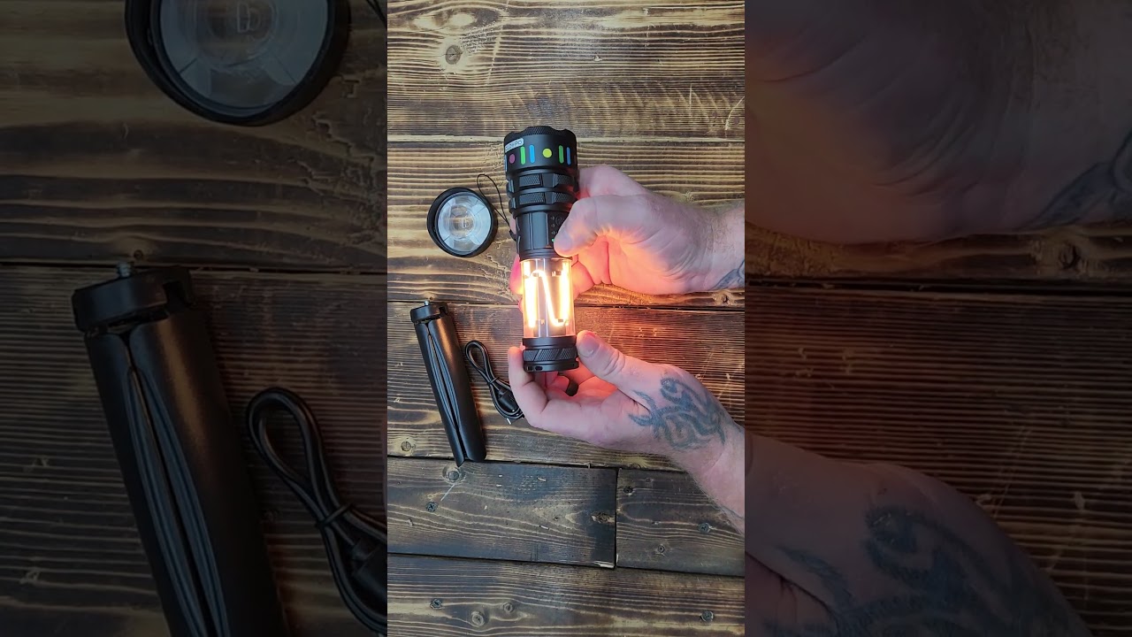 Tactical Flashlight Rechargeable Camping 11 Modes Tactical 10000 Lumens ...