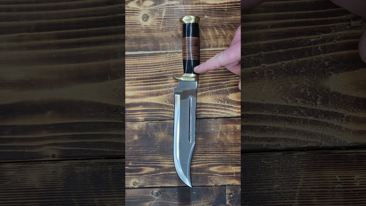 Crocodile Dundee Bowie Knife With Leather Sheath. D2 18 Inches Large